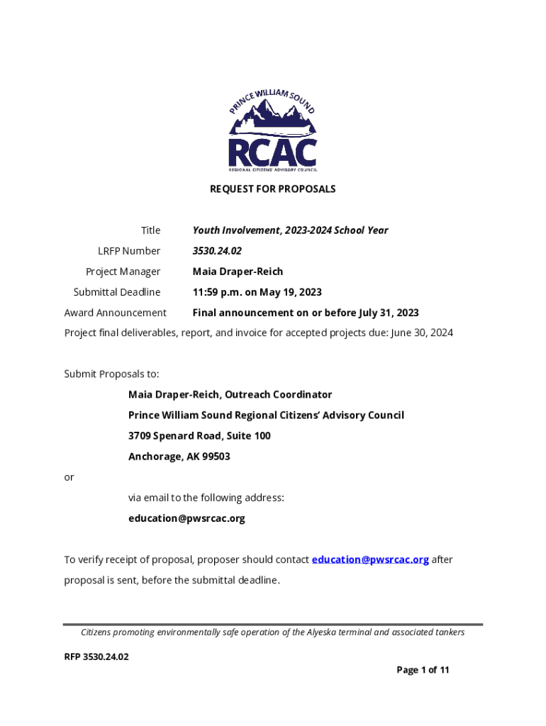 Fillable Online REQUEST FOR PROPOSAL (RFP) NUMBER: DOIT 2023- ... Fax ...