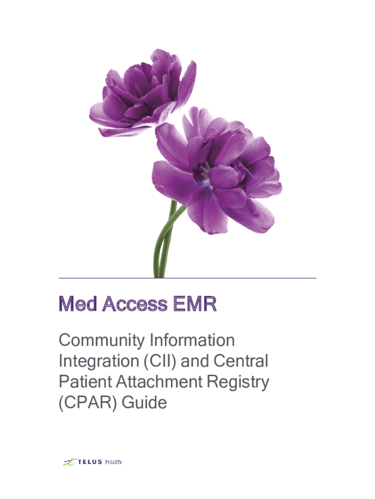 Fillable Online Med Access EMR Community Information Integration (CII ...