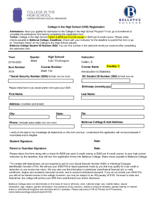 Fillable Online CHS Application and Registration Information Fax Email ...