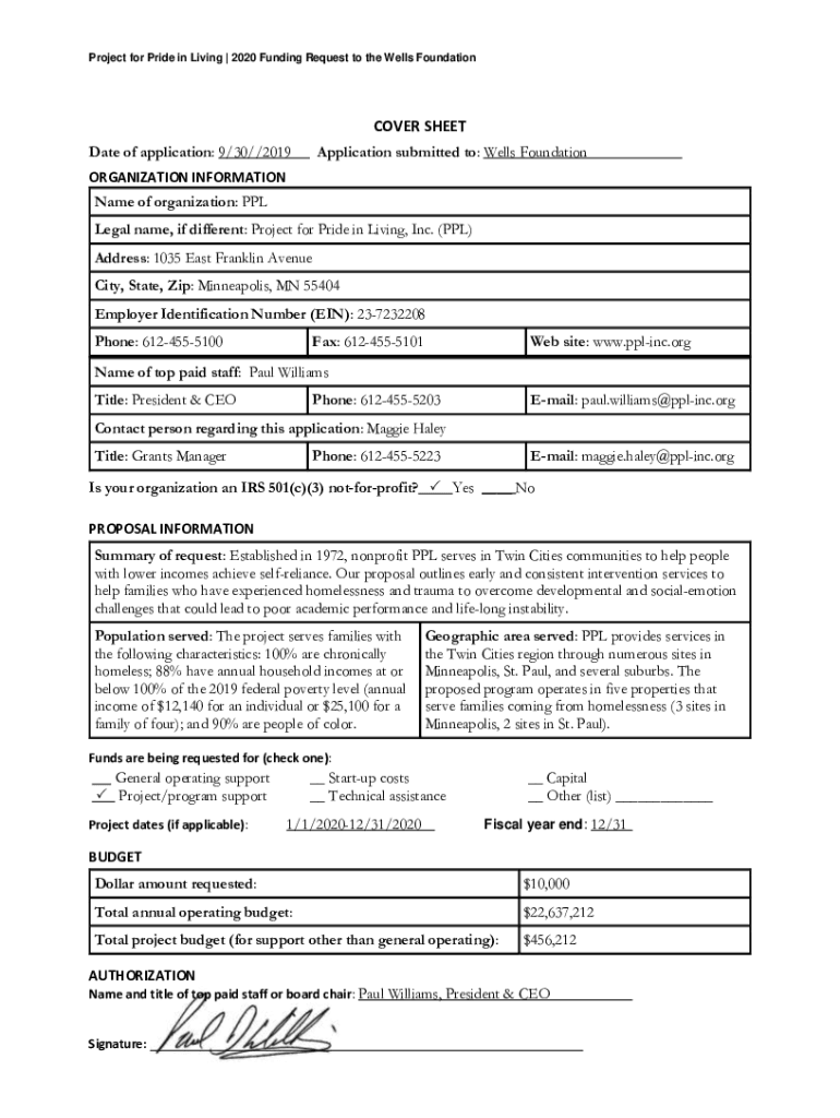 Fillable Online COVER SHEET - Wells Foundation Fax Email Print - pdfFiller