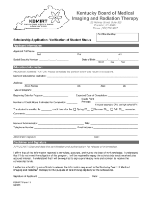 Fillable Online Scholarship Application- Verification of Student Status ...