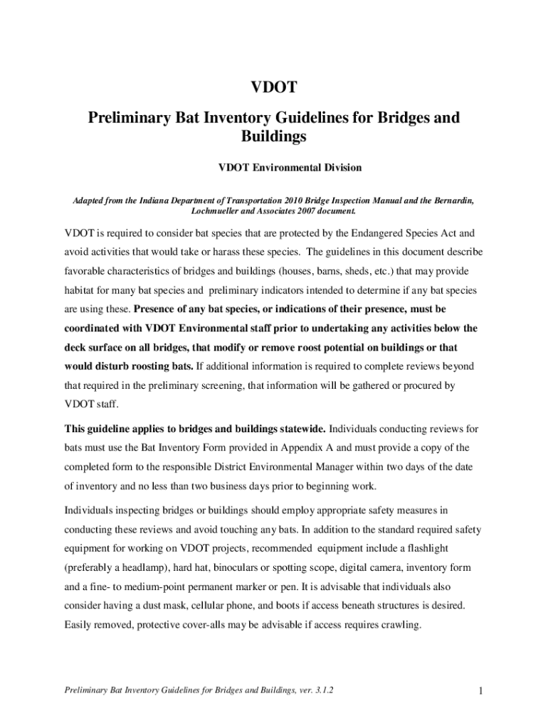 Fillable Online vdot virginia FHWA/State DOT/FRA Preliminary Bat ...