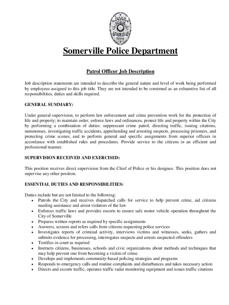 Fillable Online police-patrol-officerJob Details tabCareer Pages Fax ...