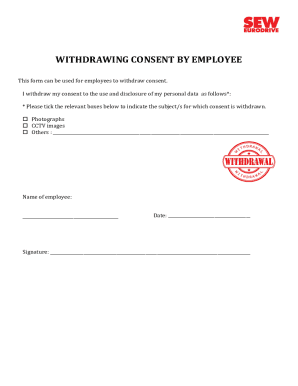Fillable Online withdrawal of consent for release of information Fax ...