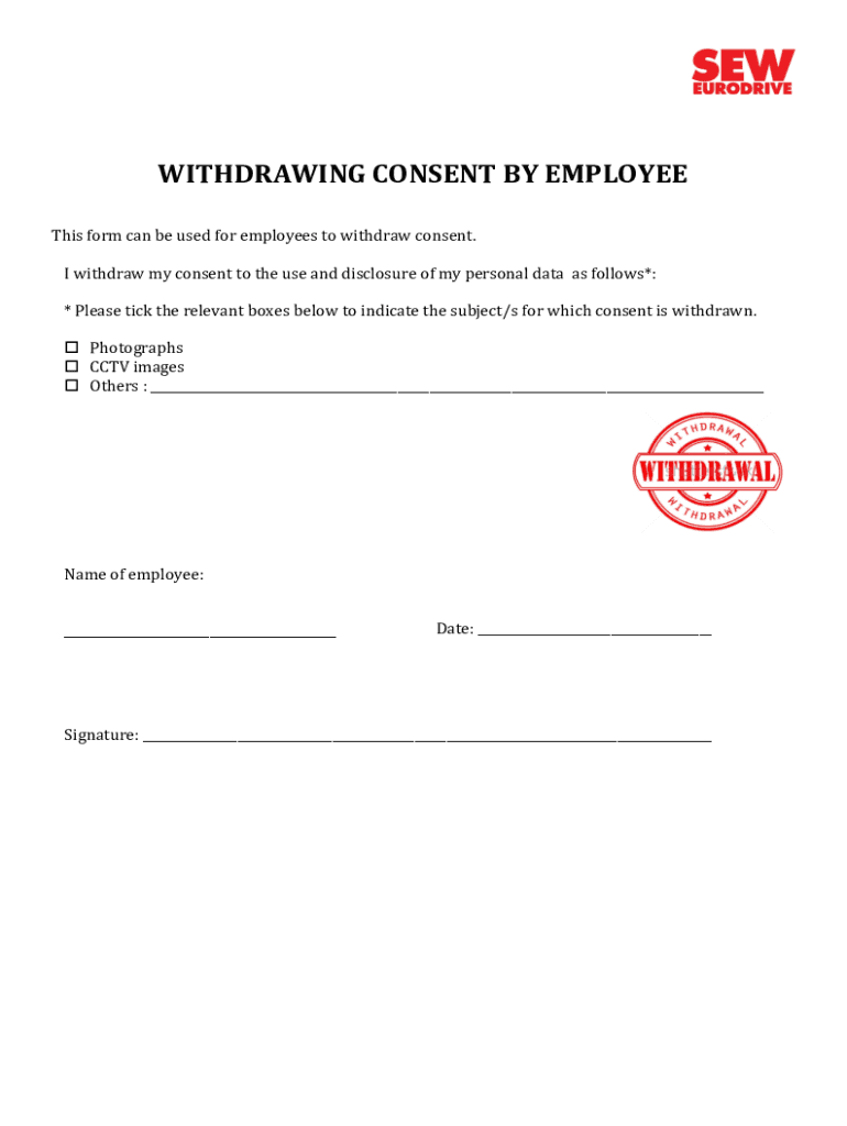Fillable Online withdrawal of consent for release of information Fax ...