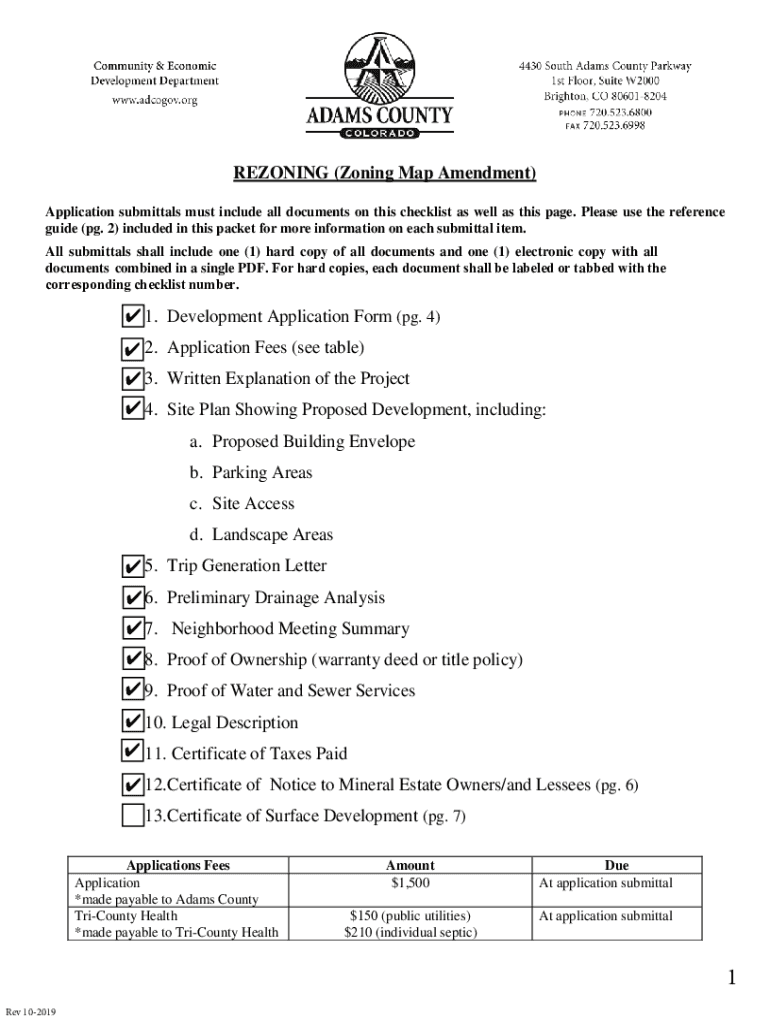 Fillable Online REZONING (Zoning Map Amendment) 1. Development ... Fax Email Print - pdfFiller
