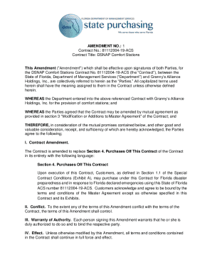 Fillable Online Amendment Effective Date Sample Clauses Fax Email Print ...