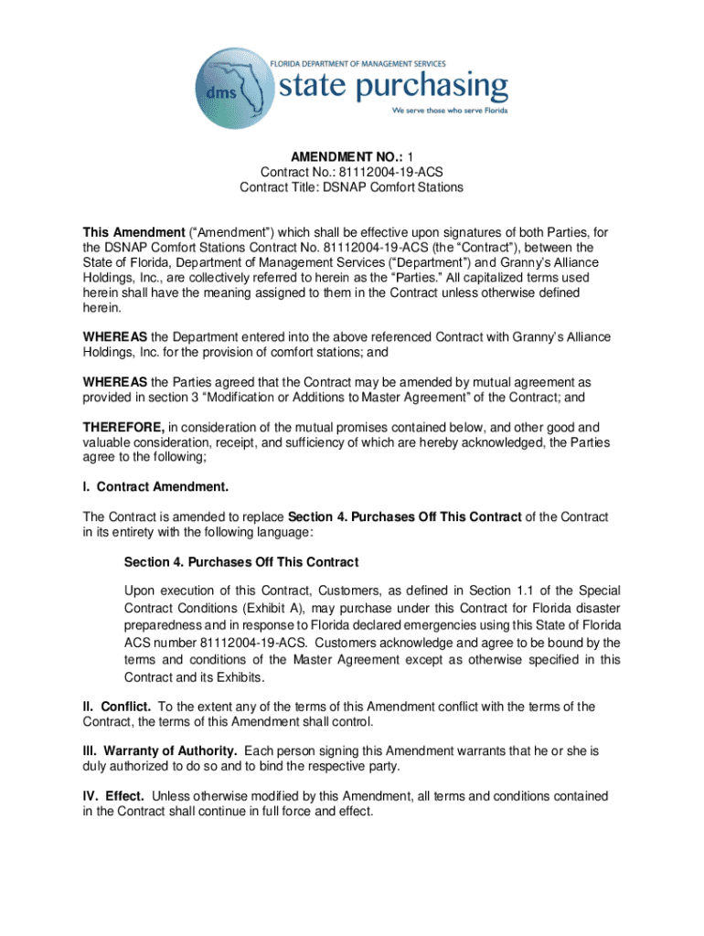 Fillable Online Amendment Effective Date Sample Clauses Fax Email Print ...