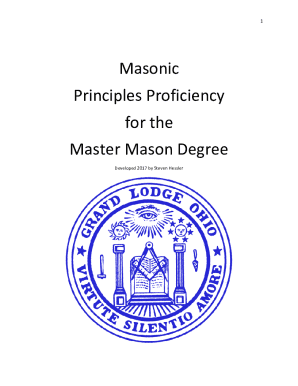 Fillable Online Masonic Principles Proficiency for the Master Mason ...
