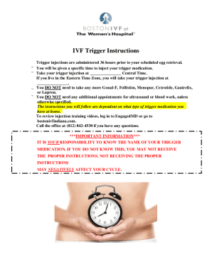 Fillable Online Trigger Shot for IVF and Its Importance in Egg Quality ...