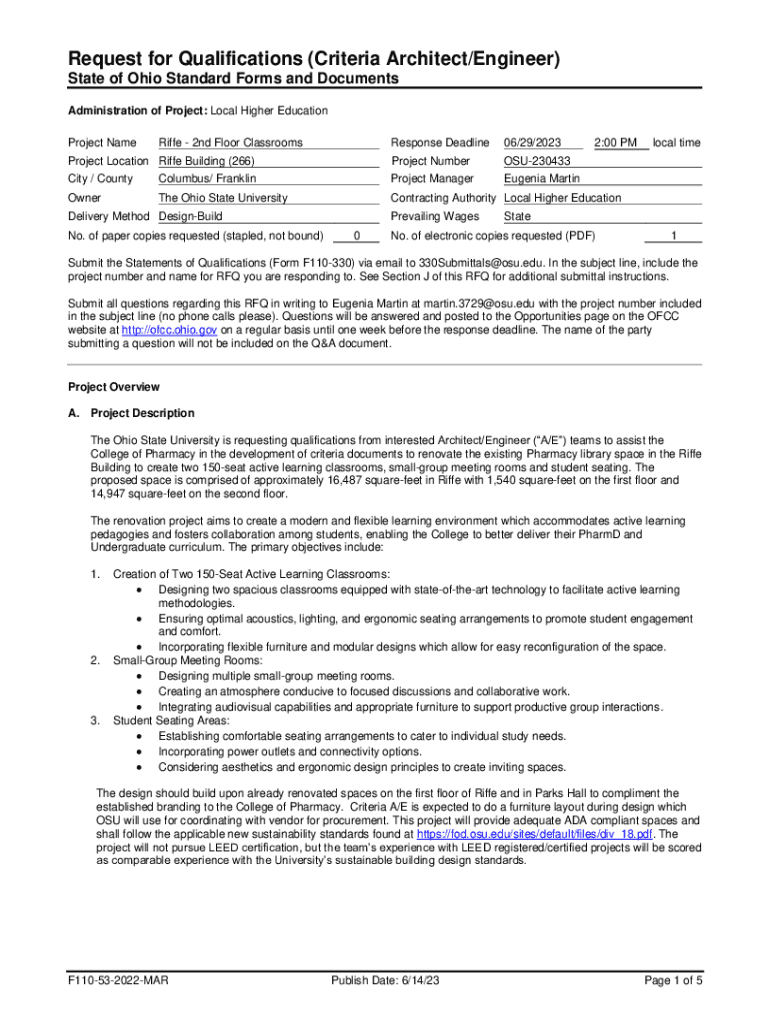 Fillable Online Project Location Riffe Building (266) Fax Email Print ...