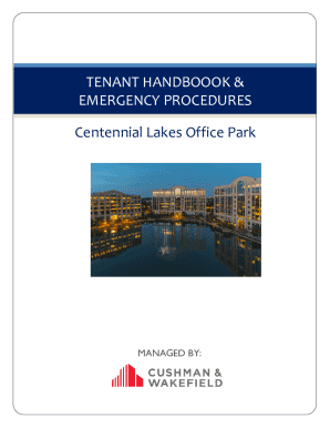Fillable Online Tenant Handbook and Emergency Procedures for Office Fax ...