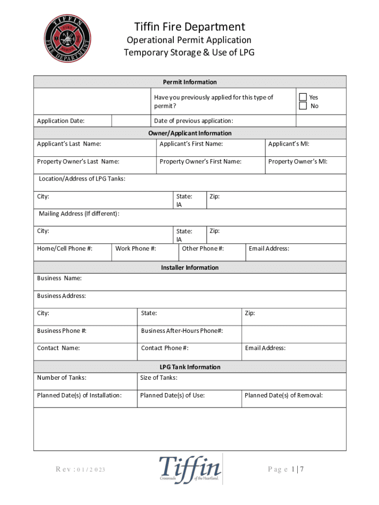 Fillable Online Fire Safety Operational Permit Application Process Fax ...