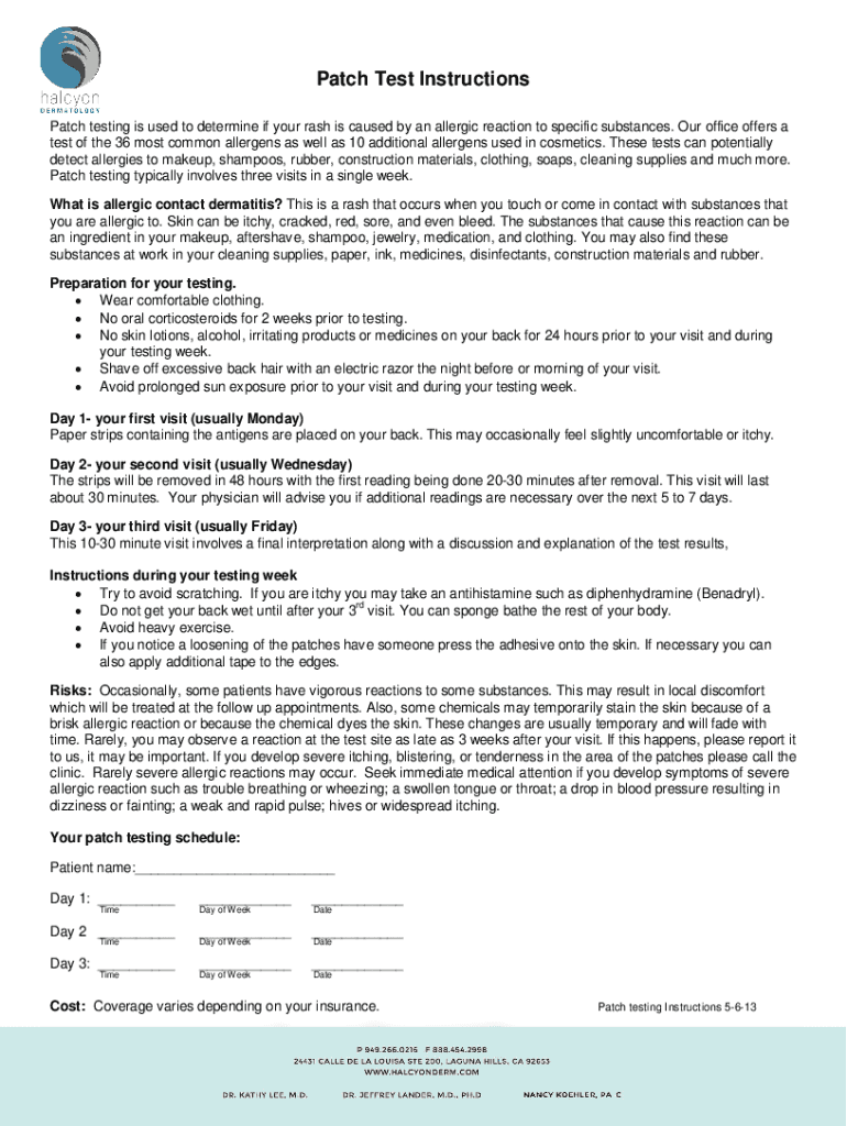 Fillable Online How to perform a patch test for skincare products Fax ...