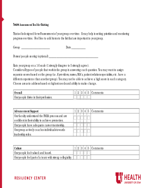 Fillable Online Team Assessment Tool for Thriving Fax Email Print - pdfFiller