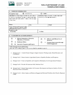 Fillable Online FY23 NIFA-Partnership-award-form Fax Email Print ...