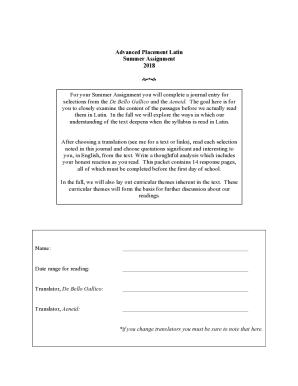 Fillable Online AP-Latin-summer-packet.doc - Advanced Placement Latin ...