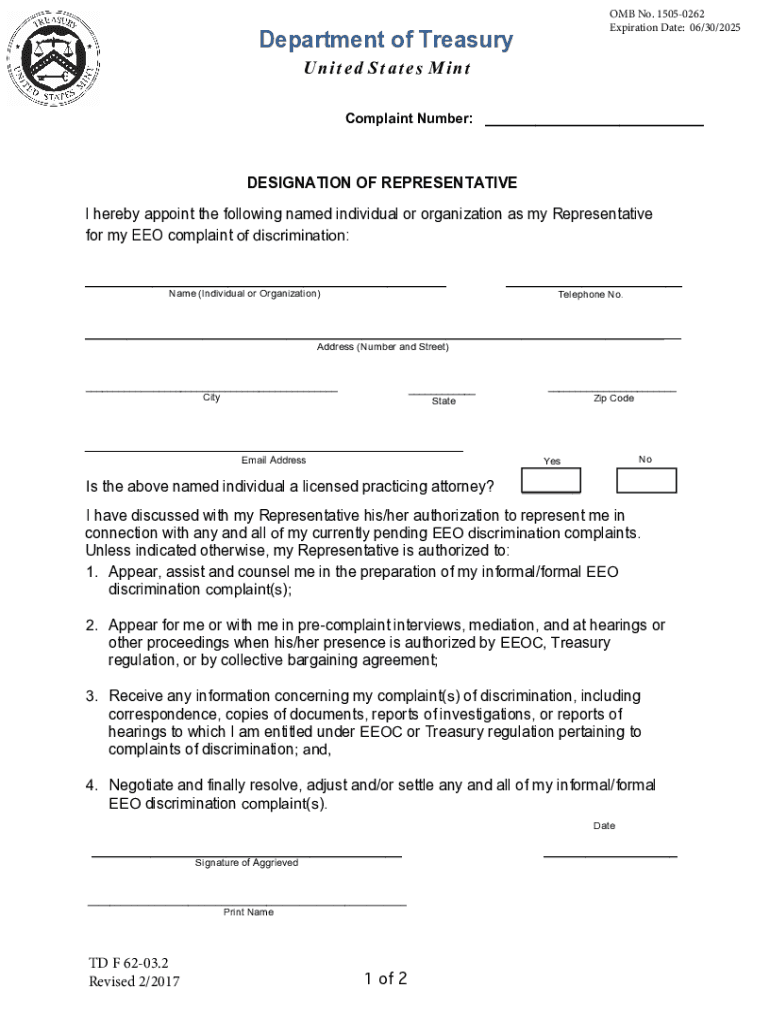 Fillable Online Designation of Representative Fax Email Print - pdfFiller