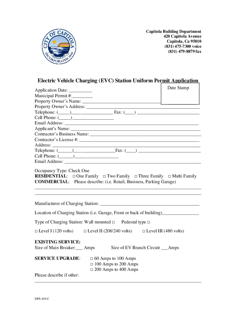 Fillable Online Building Permit and ApplicationsCity of Capitola ...