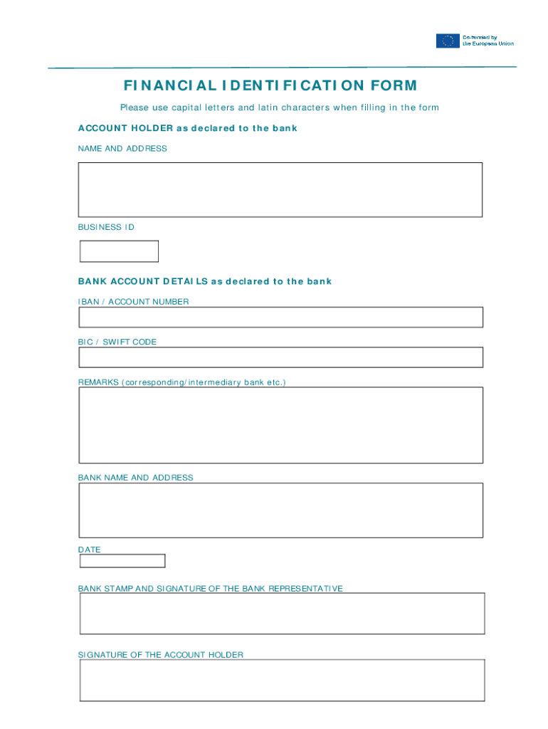 Fillable Online Financial Identification Form - Fill Out and Sign ...