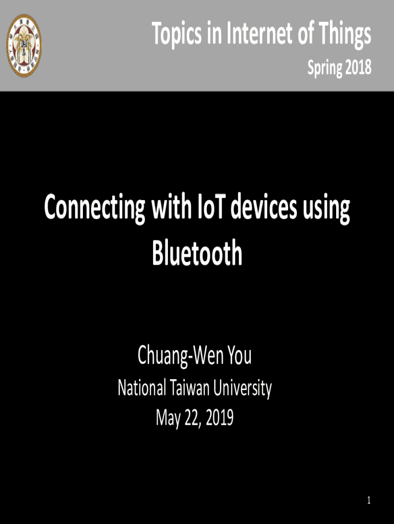Fillable Online Bluetooth and It's Application in IoT Fax Email Print ...