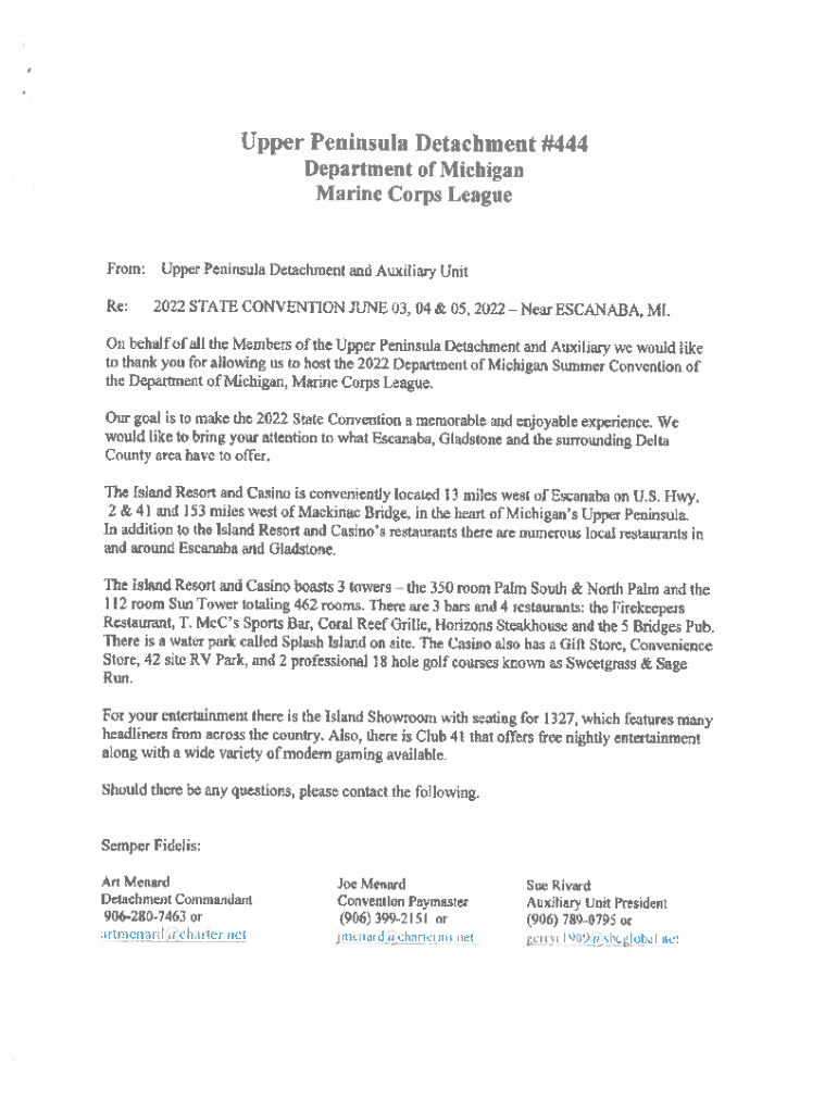 Fillable Online Michigan State Police to convert Manistique detachment ...