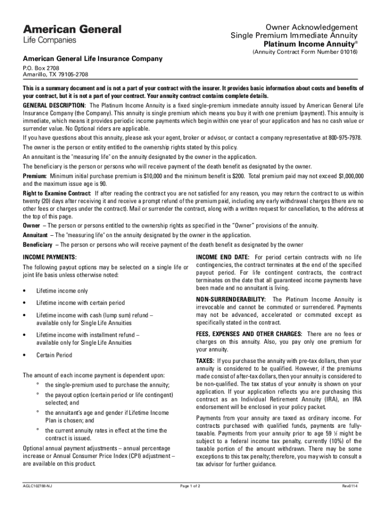 Fillable Online Disclosure Statement and Owner Acknowledgement Platinum ... Fax Email Print ...