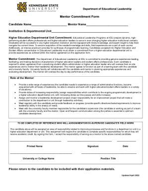 Fillable Online Mentor Form.docx Fax Email Print - pdfFiller