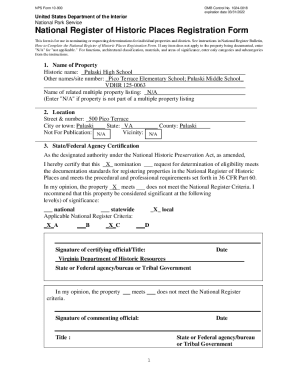 Fillable Online Nomination form for nps - Dance Fax Email Print - pdfFiller