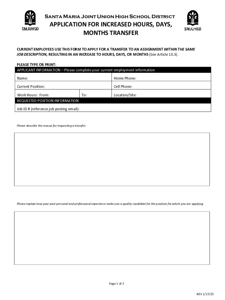 Fillable Online APPLICATION FOR TRANSFER - Connect Suite Fax Email ...