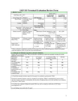 Fillable Online GEF EO Terminal Evaluation Review Form Fax Email Print ...