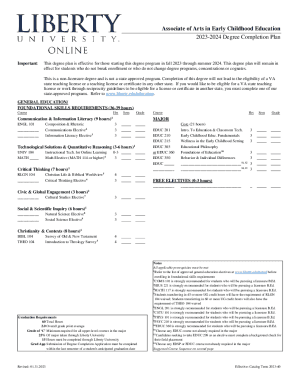 Fillable Online University Studies - Dance 2023-2024 Transfer Course ...