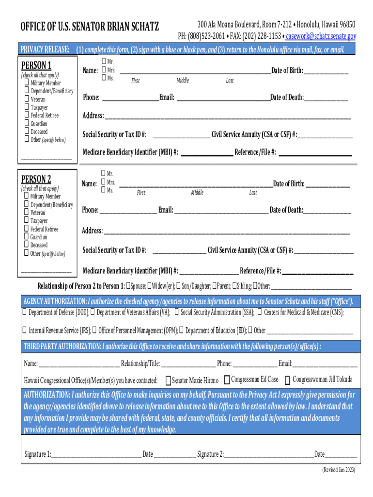 Fillable Online Casework - Veteransthe Military Privacy Release Form ...