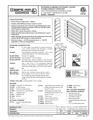Fillable Online Miami-Dade / Florida Louver Products Fax Email Print ...