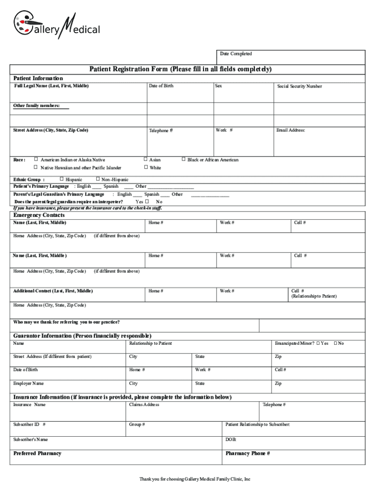 Fillable Online New Patient Form 050118.pdf Fax Email Print - pdfFiller