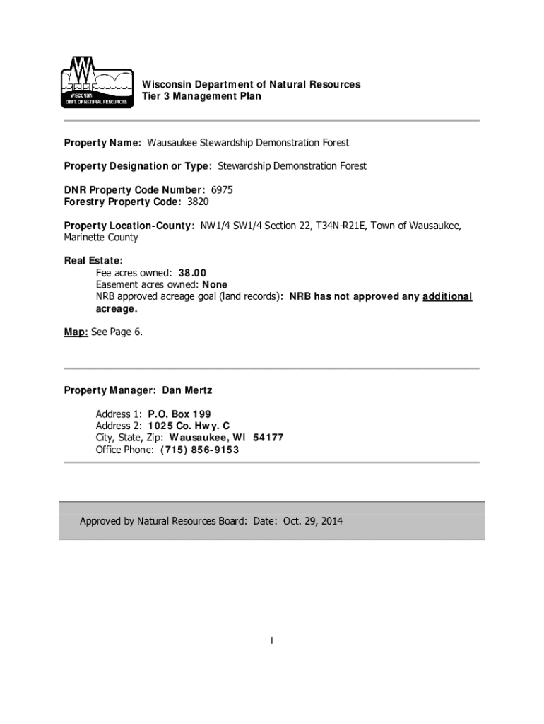 Fillable Online dnr wisconsin State Property Development Projects ...