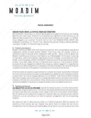 Fillable Online 12+ Travel Agency Agreement Templates - PDF Fax Email ...