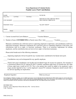 Fillable Online Sick Leave Pool Application for Withdrawal Fax Email ...