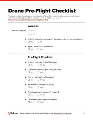 Fillable Online Drone Preflight Checklist: Things You Need To Know Fax ...