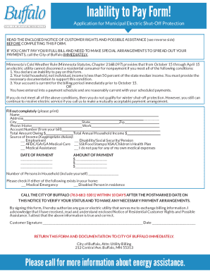 Fillable Online Inability to Pay Form! Fax Email Print - pdfFiller