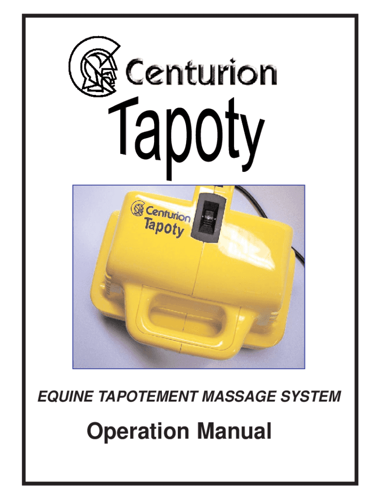 Fillable Online How to massage your horse using the Tapotement ...