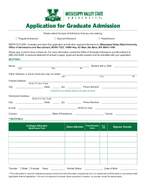 Fillable Online Graduate Admissions - Application Process Fax Email Print - pdfFiller