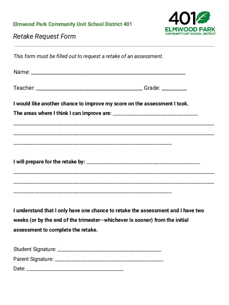 Fillable Online Retake Documentation Form Fax Email Print - pdfFiller