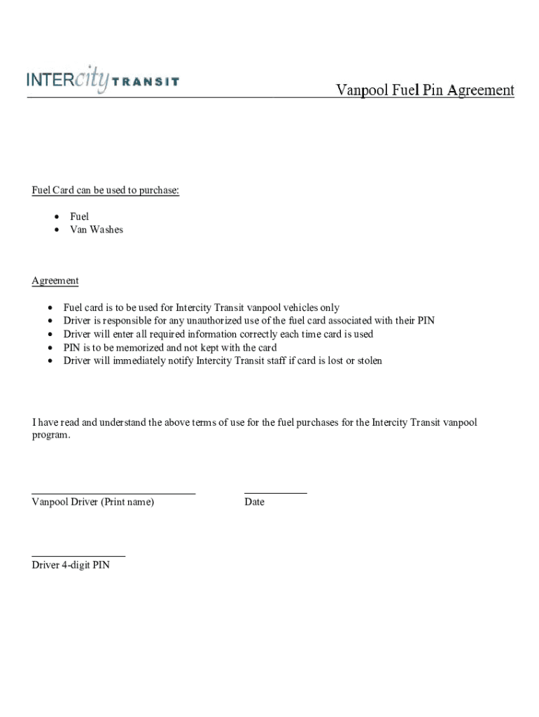 Fillable Online Forms - Vanpool Fax Email Print - pdfFiller