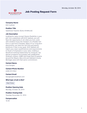 Fillable Online Substitute Teacher Job Description Template Fax Email ...