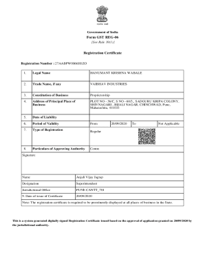 Fillable Online Registration Number : 27AABPW0066H1ZO Fax Email Print ...