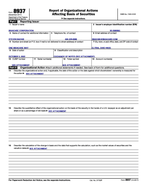 Fillable Online IRS Form 8937 - 3 OCT Transaction.pdf Fax Email Print ...