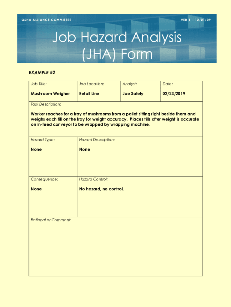Fillable Online basic job hazard analysis form Fax Email Print - pdfFiller