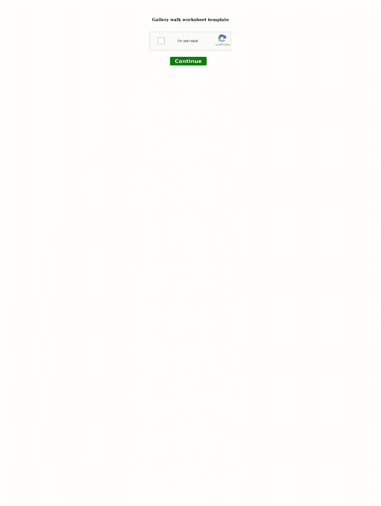Fillable Online Gallery walk worksheet template. Gallery walk worksheet ...