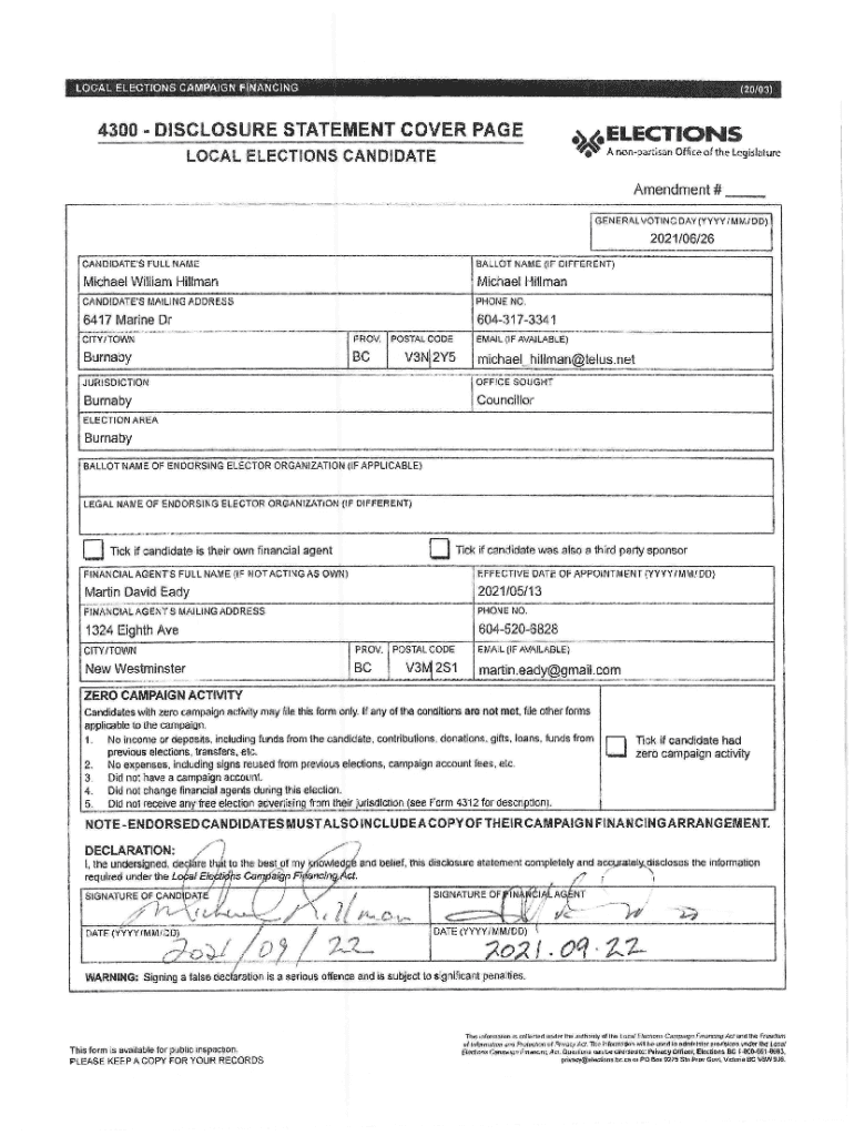 Fillable Online Election Material - South Carolina State Ethics ...